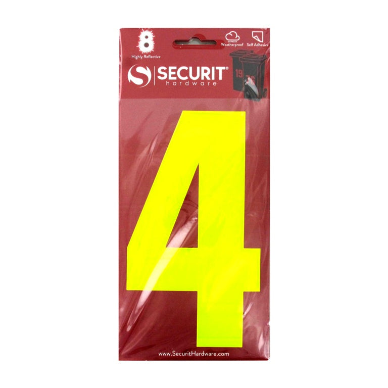 Securit Hi Vis Self Adhesive Wheelie Bin Numbers No 4 – Direct From UK Securit Hi Vis Self Adhesive Wheelie Bin Numbers No 4 – Direct From UK