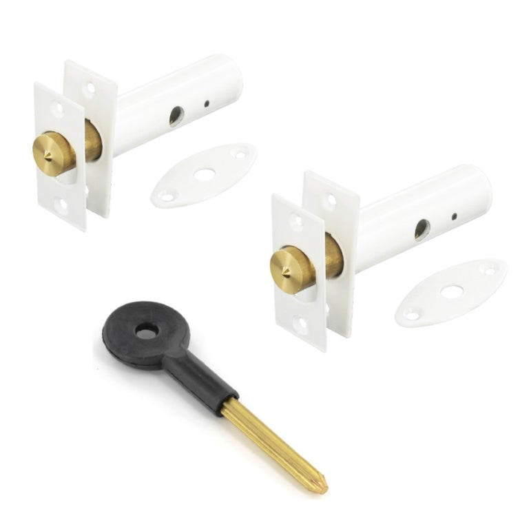 Securit White Security Door Key Pack 2 60mm – Direct From UK