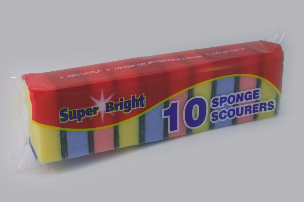 Superbright Sponge Scourers Pack 10 – Direct From UK